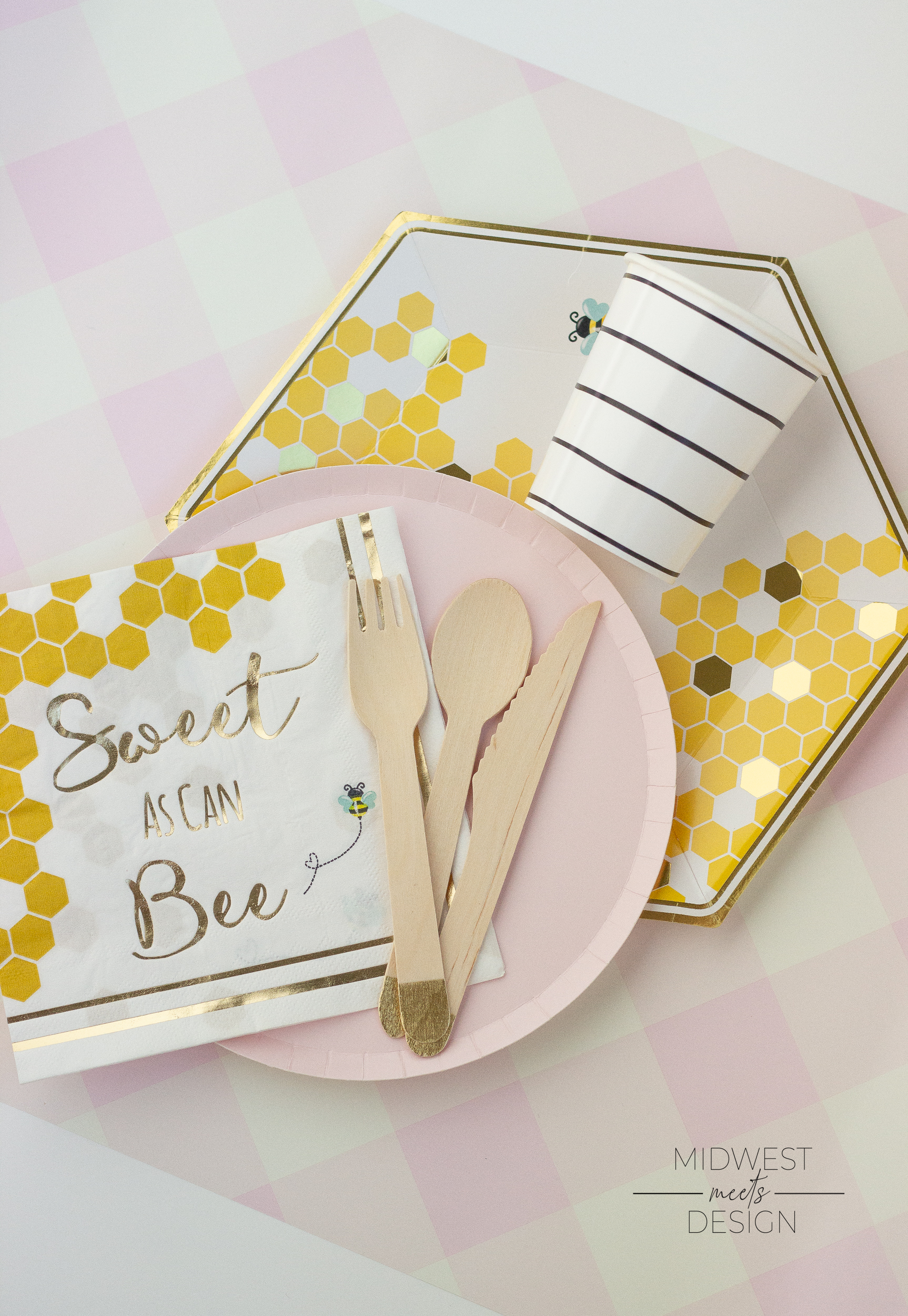 Tessa's Bumble Bee Themed Birthday Party Box - midwestmeetsdesign.com