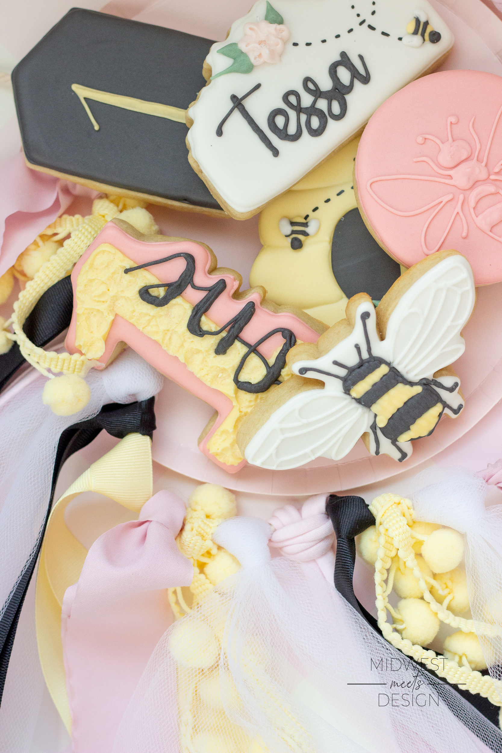 Tessa's Bumble Bee Themed Birthday Party Box - midwestmeetsdesign.com