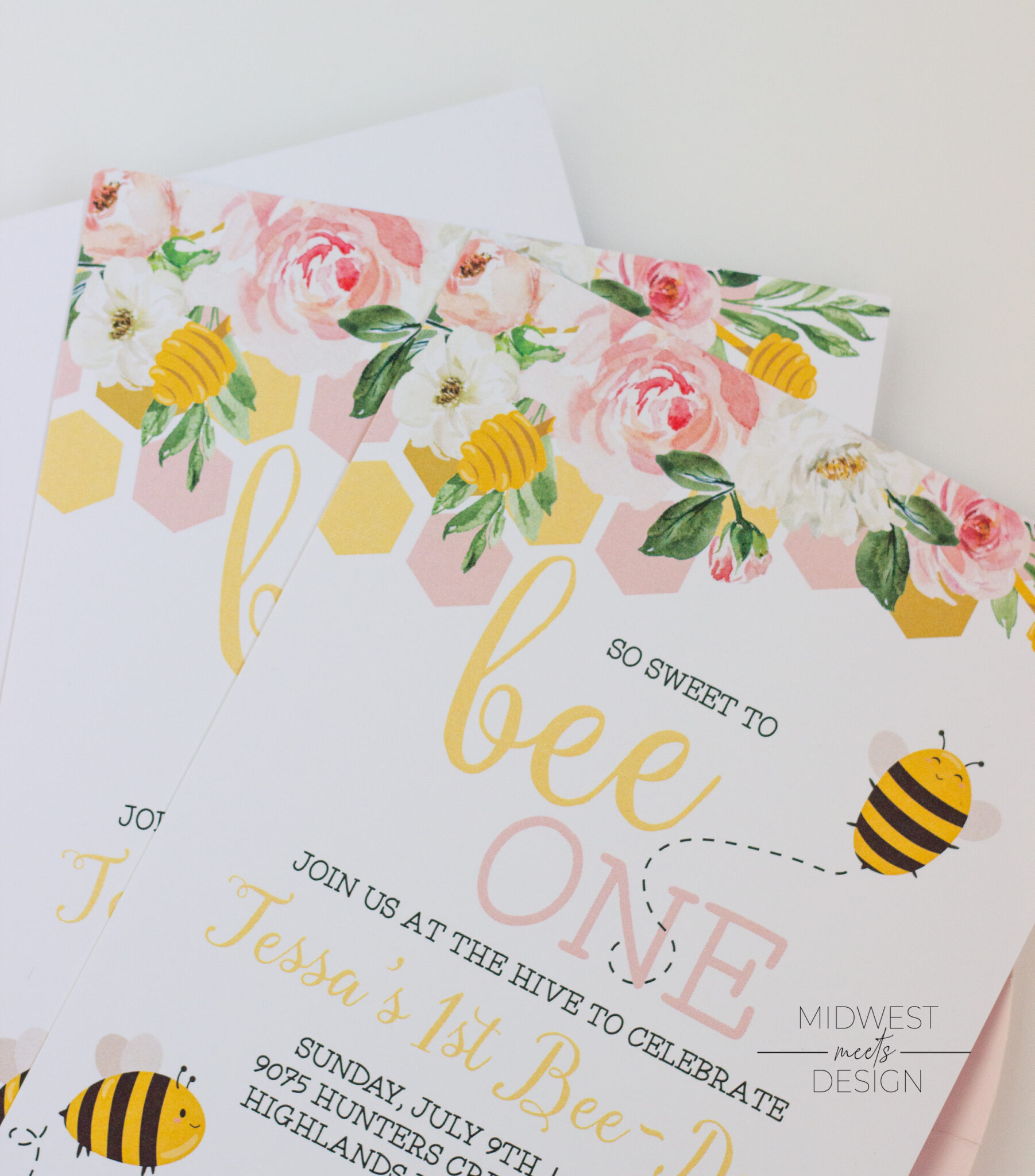 Tessa's Bumble Bee Themed Birthday Party Box - midwestmeetsdesign.com