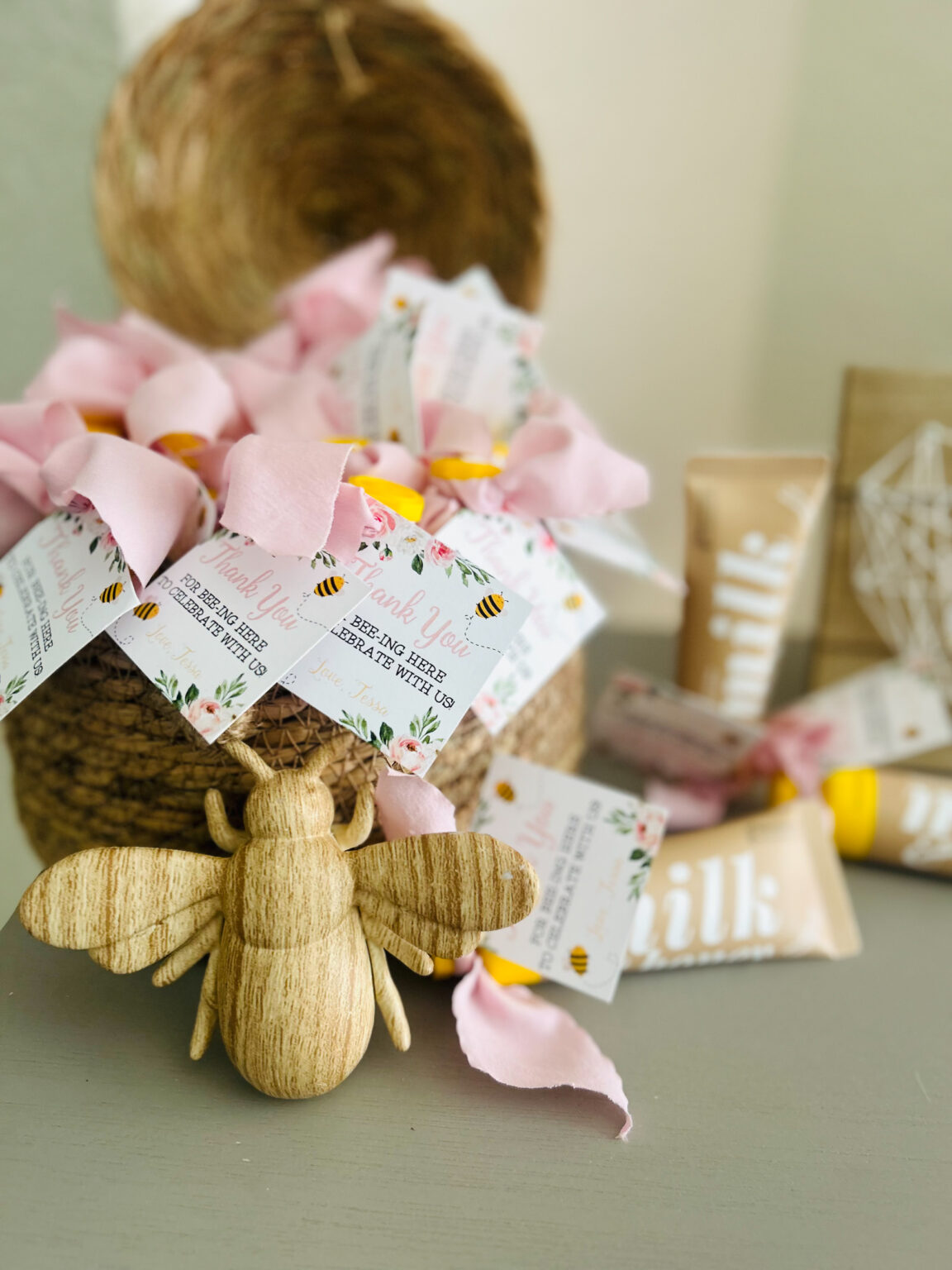 Tessa's Bumble Bee Themed Birthday Party Box - midwestmeetsdesign.com