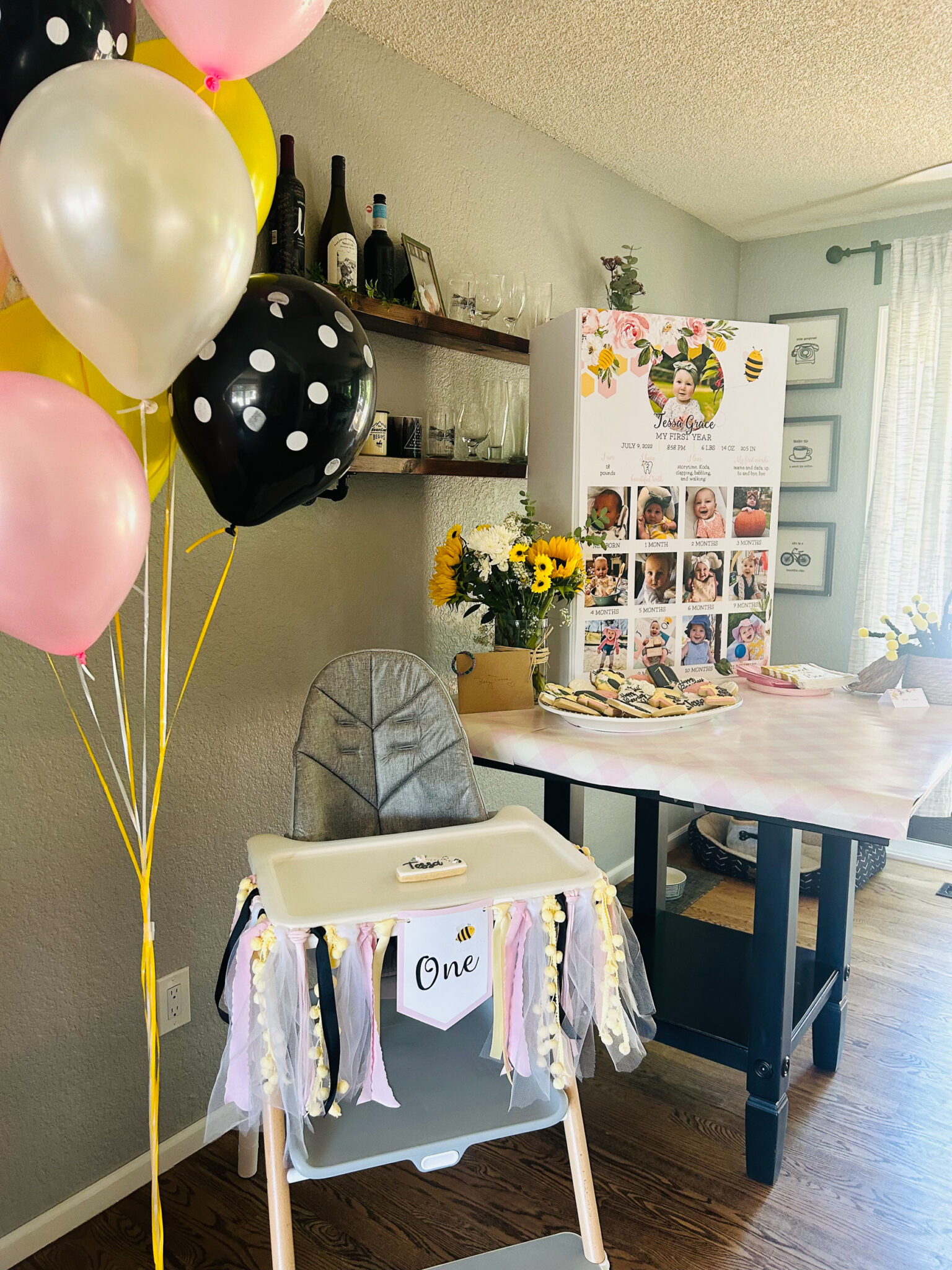 Tessa's Bumble Bee Themed Birthday Party Box - midwestmeetsdesign.com